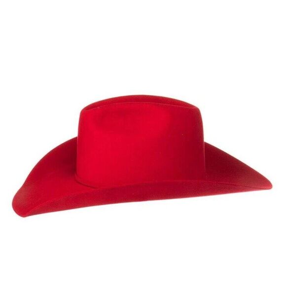 Accessories | Custom Red Shaped Rodeo King 7x Vintage Felt Cowboy Hat ...